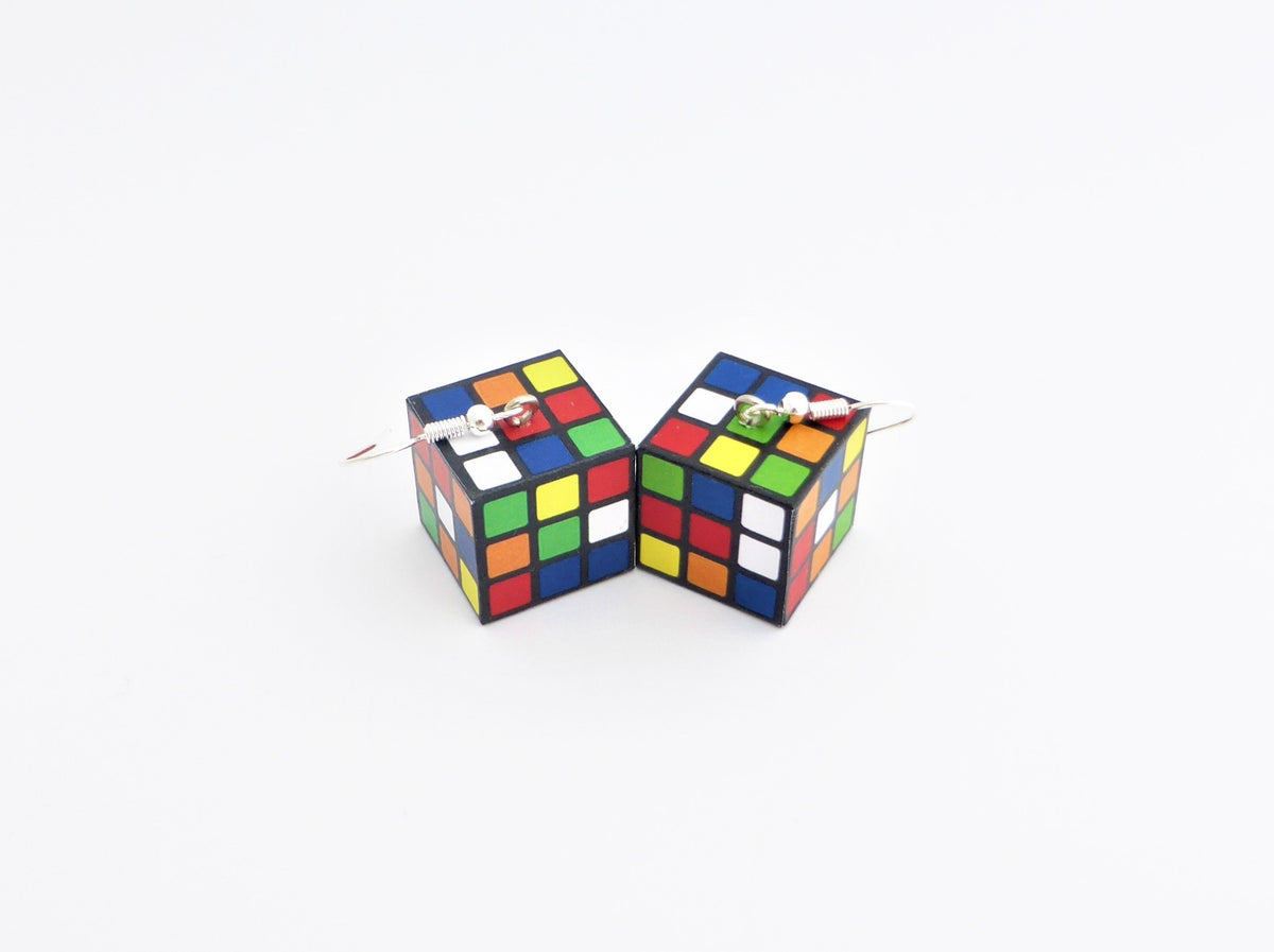 Rubiks Cube earrings – Cheeky Little Monkeys Jewellery